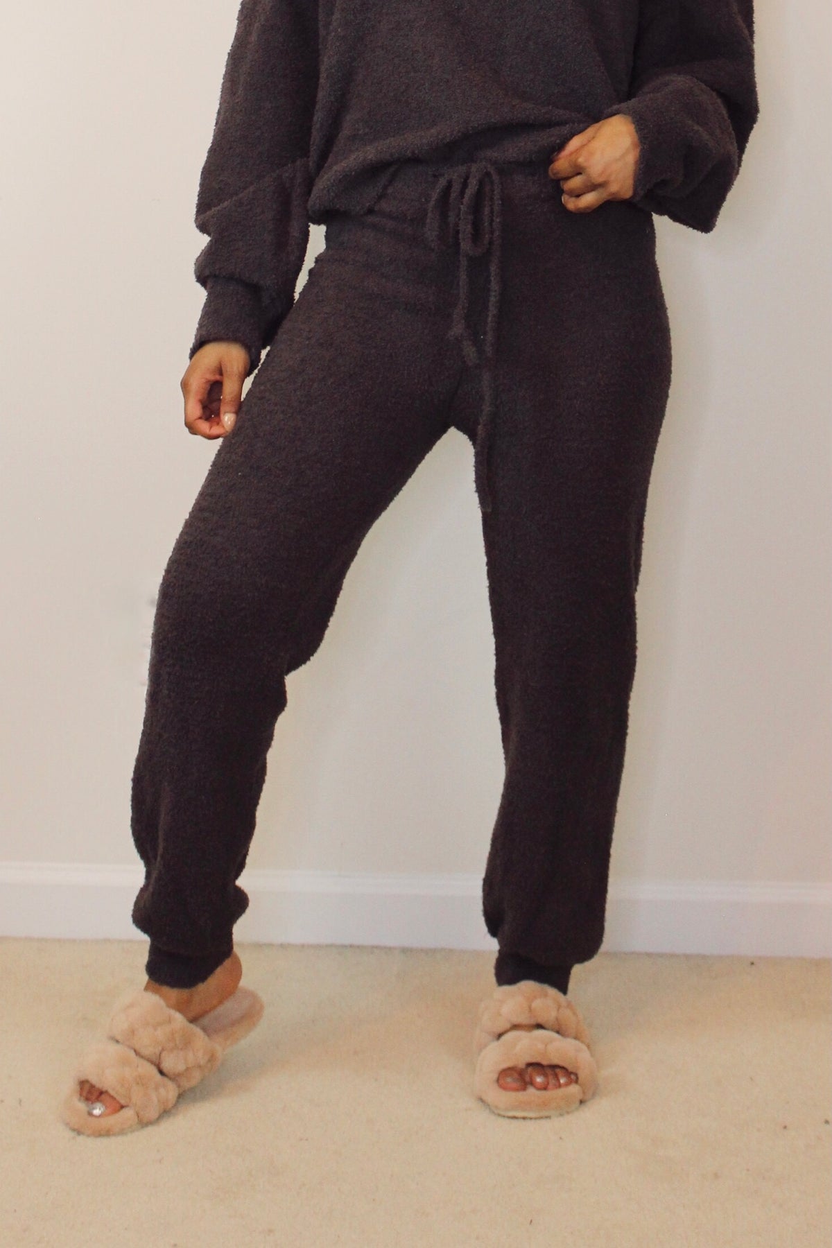 Charcoal "The Cozy" Teddy Joggers | The Summer North